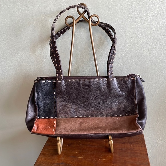 The Sak | Bags | The Sak Vintage Dark Brown Patchwork Leather Shoulder ...